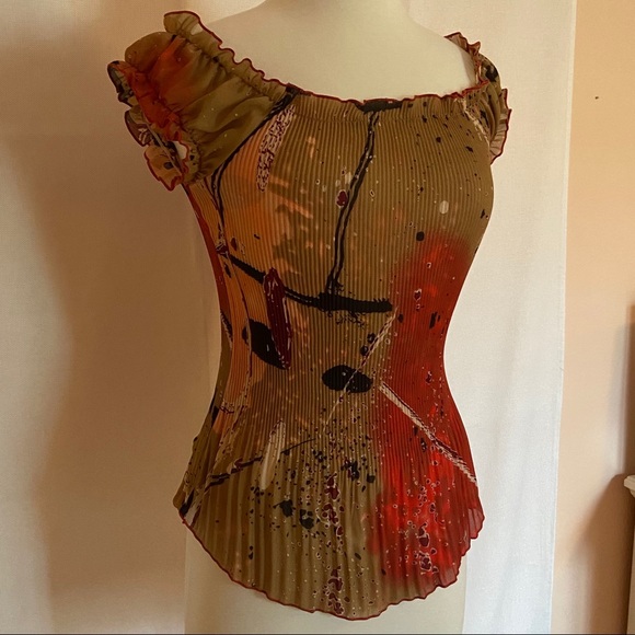 Jaipur | Tops | Mixed Pattern Ruffle Blouse Multicolor | Poshmark